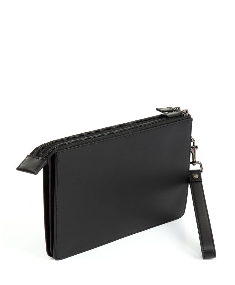 Double Zip Clutch in Black Smooth | Nassau | TUMI Malaysia