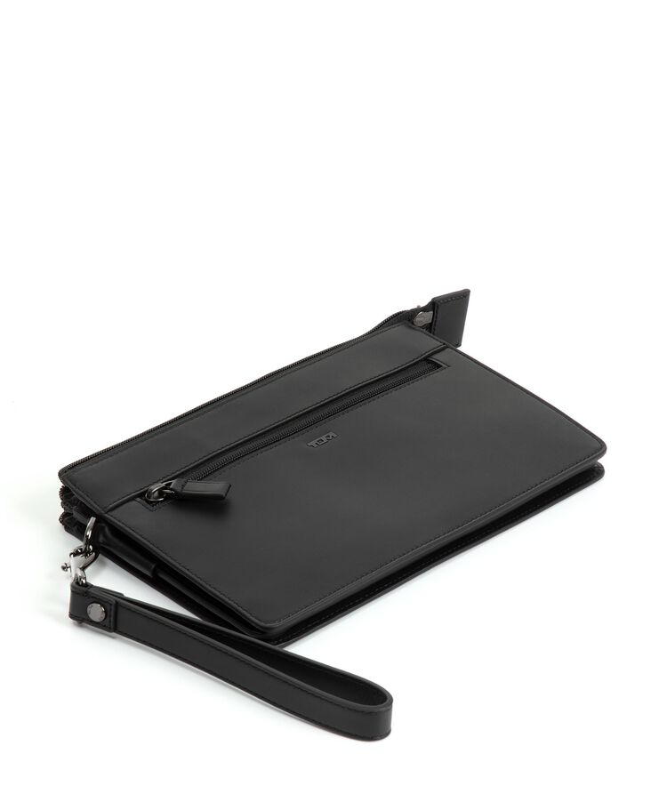 Double Zip Clutch in Black Smooth | Nassau | TUMI Malaysia